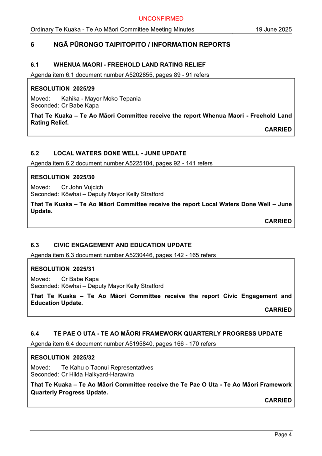 Agenda of Ordinary Te Kuaka - Te Ao Māori Committee Meeting - Tuesday ...